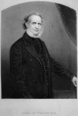 England Prime Minister EDWARD STANLEY 14th Earl Derby ~ 1860 Art Print ...