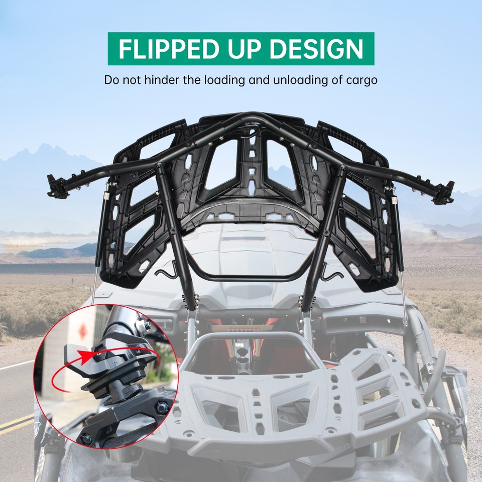 Pivoting Rear Rack for Can-Am X3/X3 Max 2017-2024 Rear Cargo Rack for ...