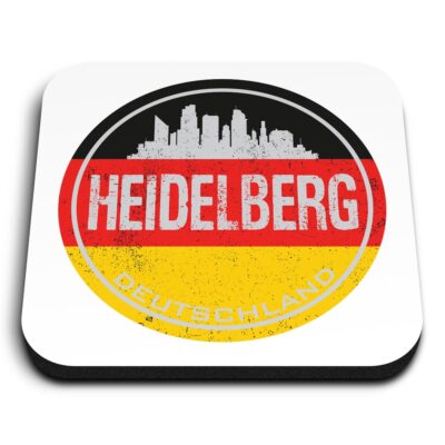 1x Square Fridge MDF Magnet Heidelberg Germany Flag German Travel ...
