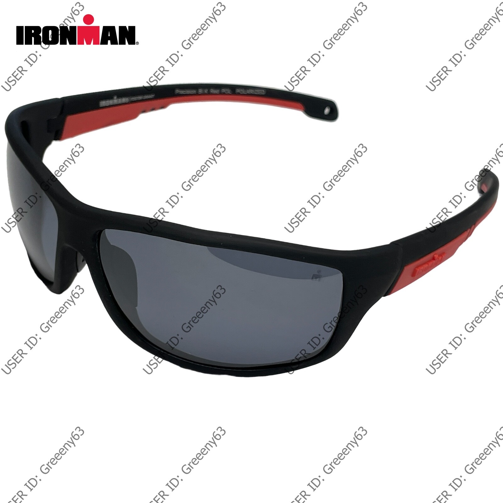 Foster Grant IRON MAN Precision BLK RED Polarised Sporty Sunglasses UVA ...