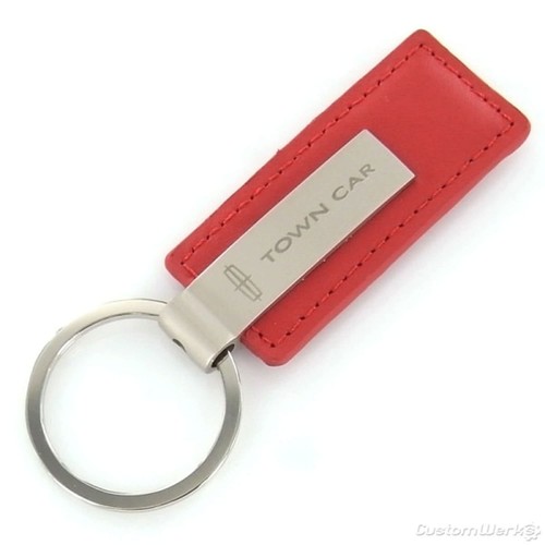 Lincoln Town Car Rectangular Leather Key Chain (Red) | eBay