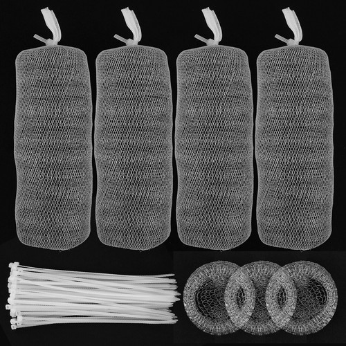 50Pcs Washing Machine Lint Traps Snare Filter Screen Stainless Steel ...