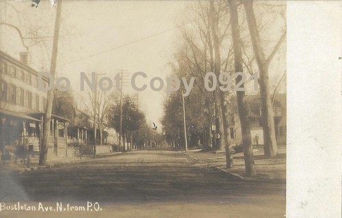 RPPC Real Photo Postcard Of Bustleton Ave North From Post Office ...