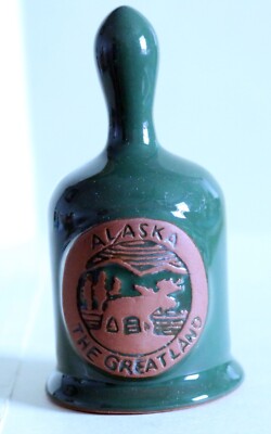 Ceramic Bell - Alaska The Great Land - Picture of Moose - 3 1/2 inches ...