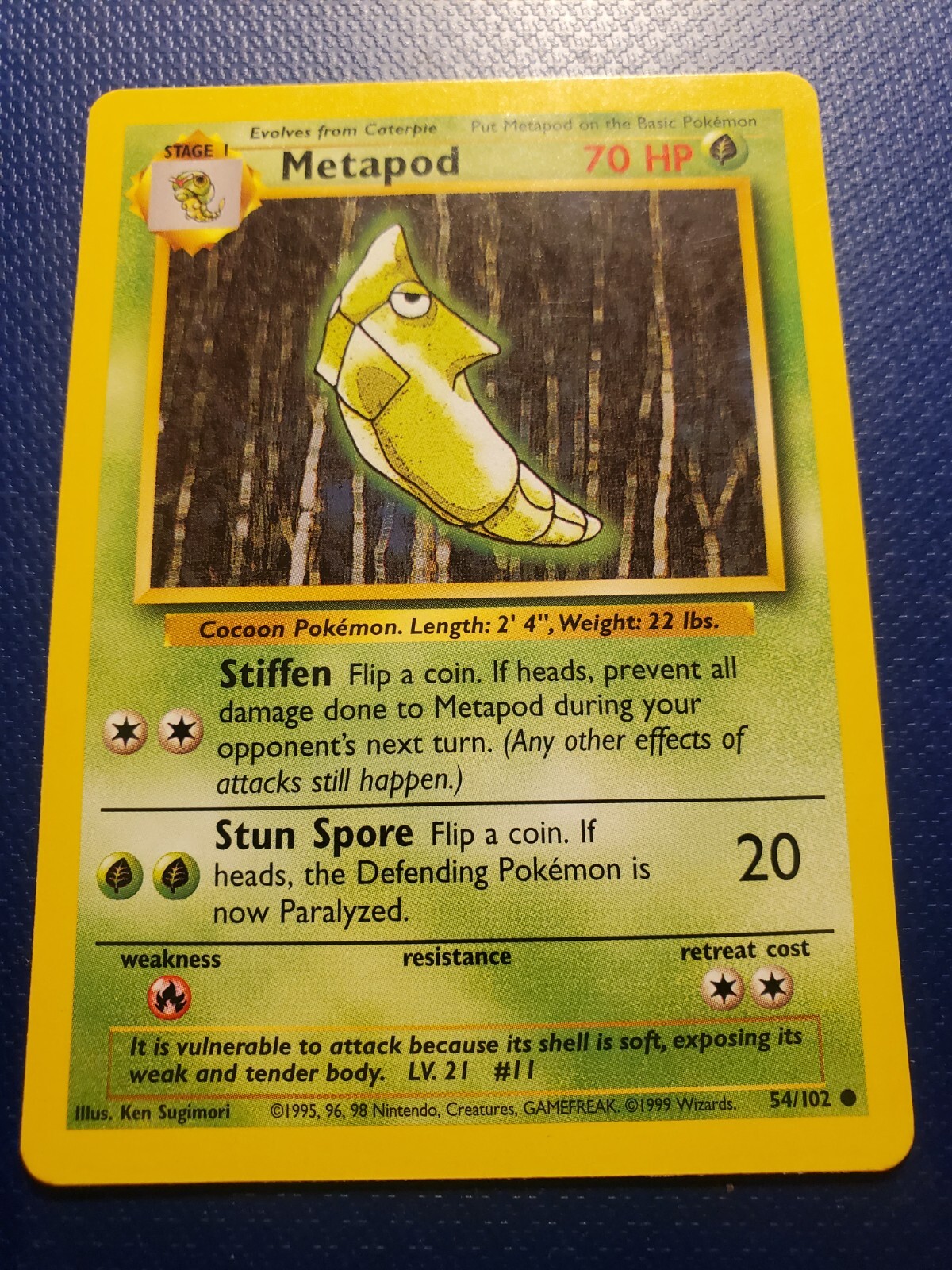 Pokémon TCG Metapod Base Set 54/102 Regular Unlimited Common LP | eBay