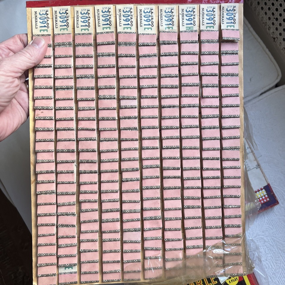 9 VTG Punch Board Game Gamble Casino Bar Pub Raffle Few Punched | eBay