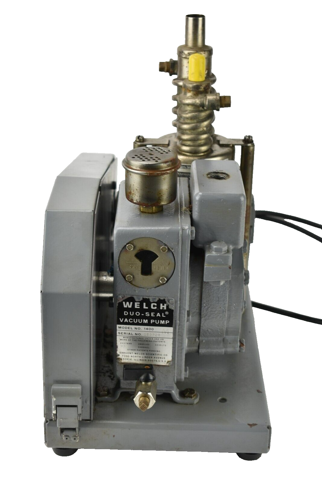 Welch 1400 DuoSeal 1Ph Belt Drive Rotary Vane Vacuum Pump & CVC VMF-10 ...