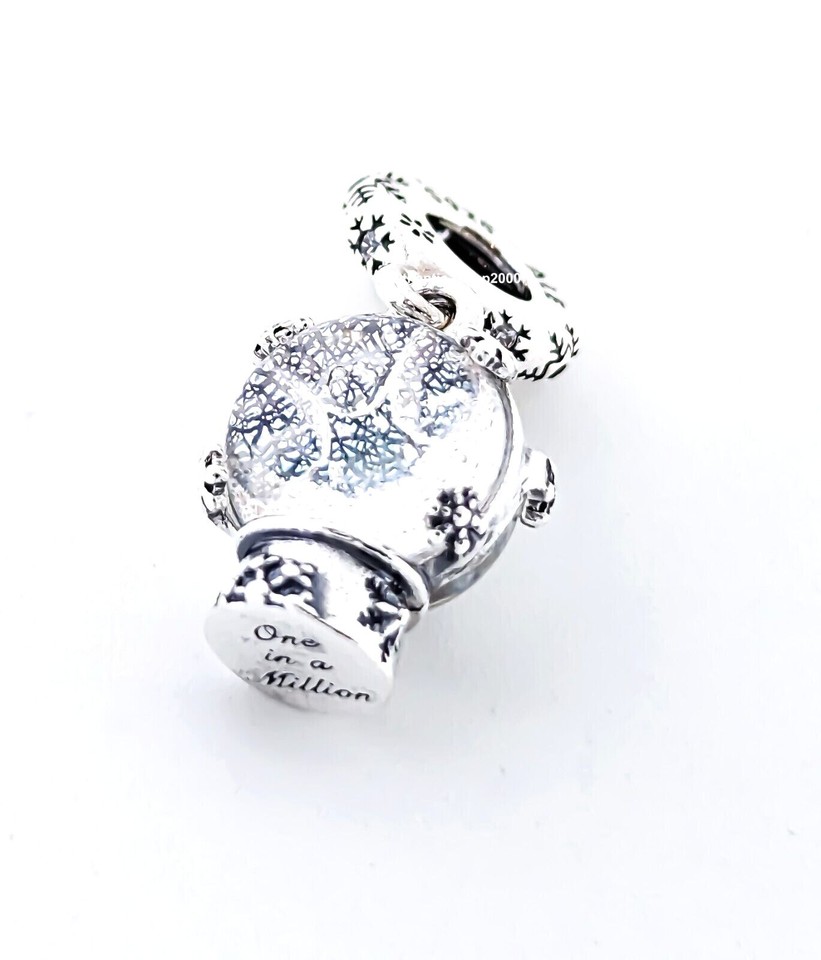 NEW 100% Authentic PANDORA 925 Snowflake Snow Globe Dangle Charm ...