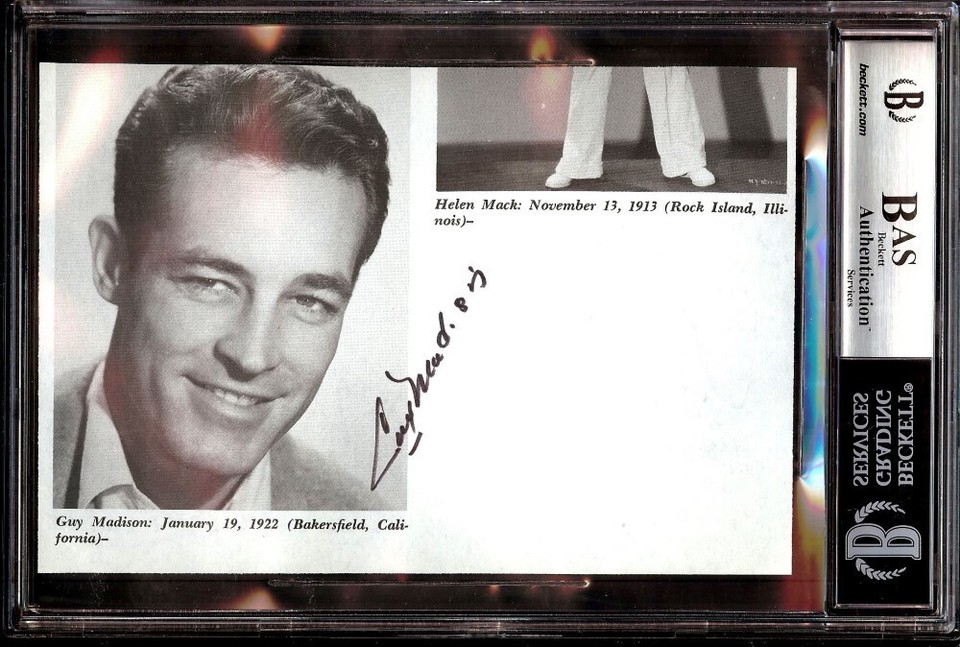 James Lydon Guy Madison Dual Signed Autographed Magazine Photo BAS ...