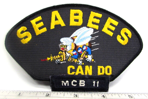 Vintage USN Seabees Can Do MCB 11 Patch Mobile Construction Battalion US Navy | eBay