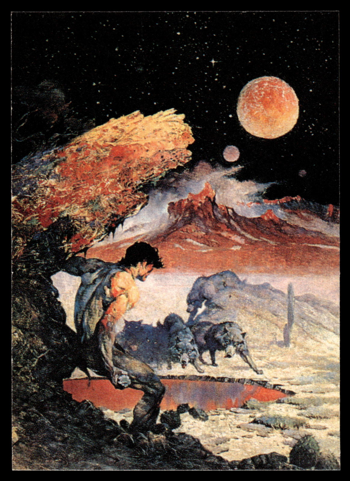 Frank Frazetta Fantasy Art Exotic Pin Up Card 73 Wolfmoon New World ...