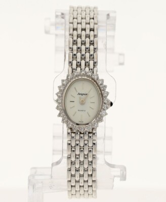 Vintage Diamond Avignon 14K WG Ladies Quartz Watch .30CT 22x18MM | eBay
