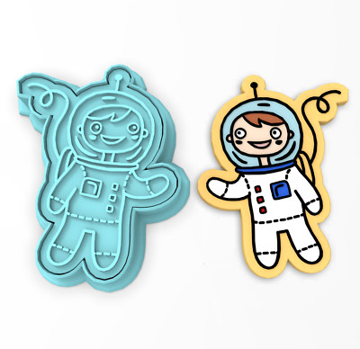 Astronaut Cookie Cutter & Stamp | UFO Space Spaceship Cosmonaut NASA ...