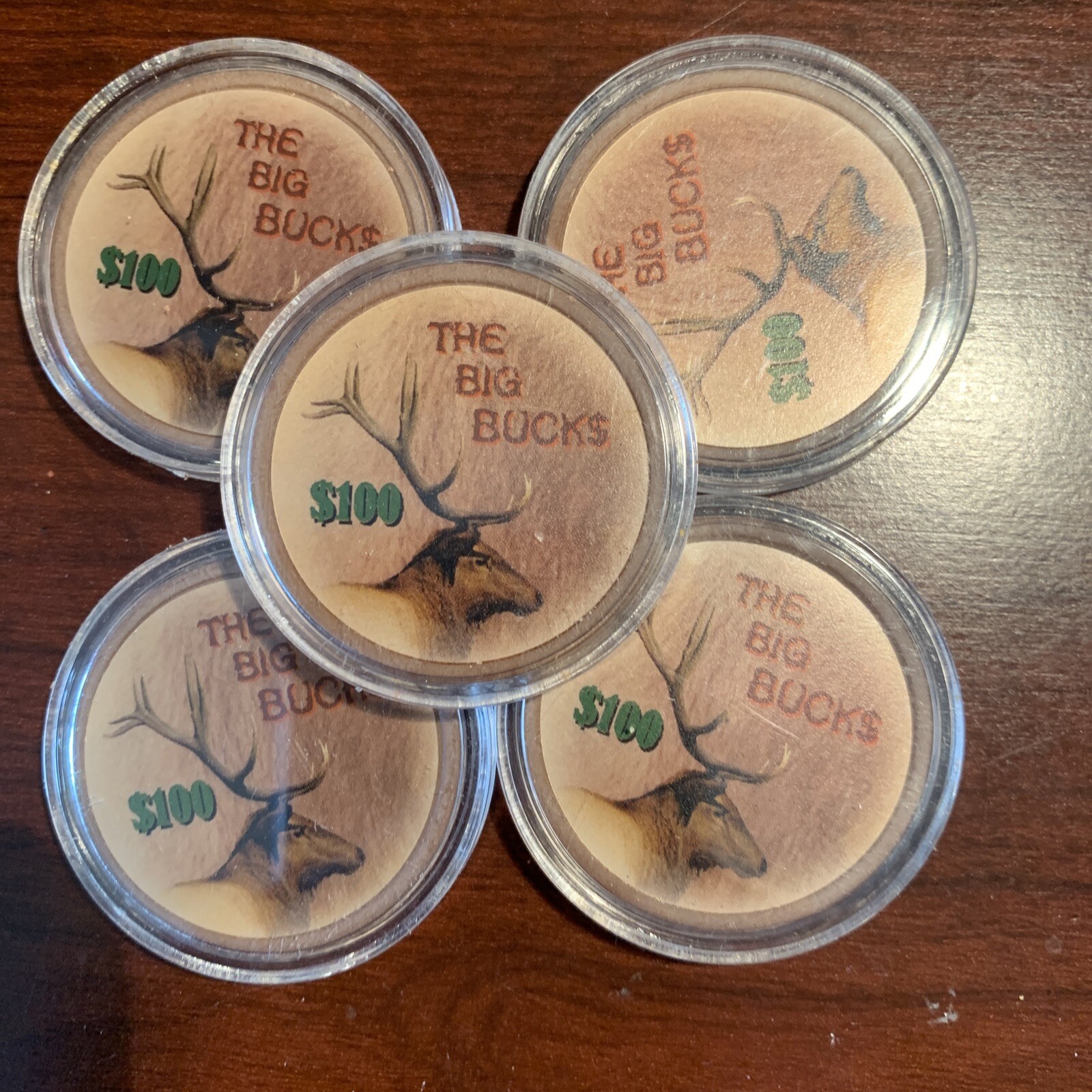 The Big Bucks $100 Chips ~ lot of 5 ~Elk~ | eBay