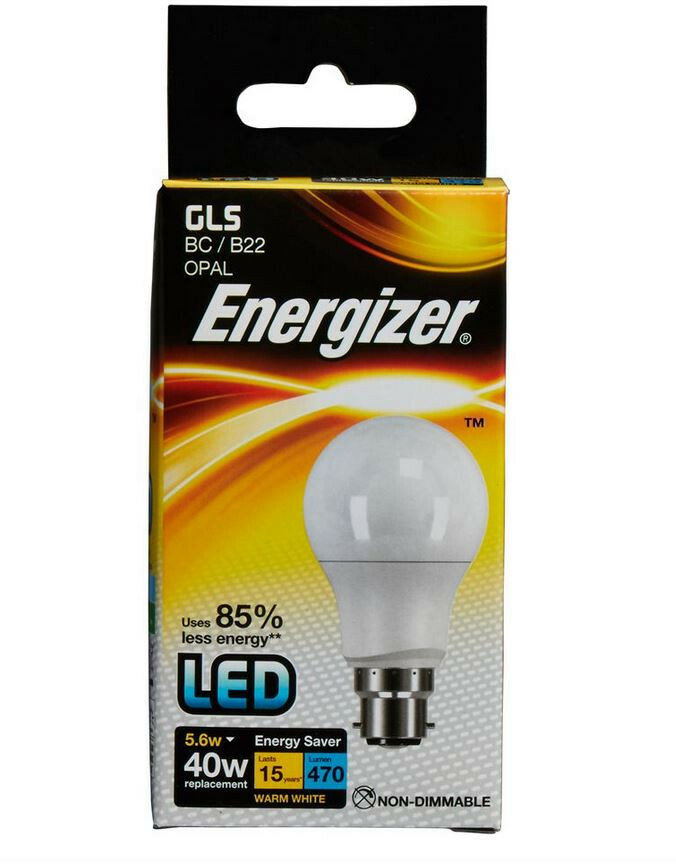 ENERGIZER 40W 60W 100 WATT GLS LED HALOGEN BULB BAYONET SCREW BC/ B22 ...