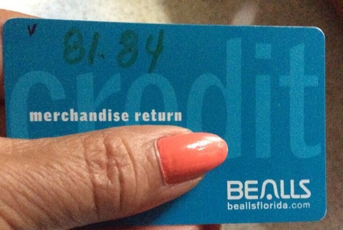 Bealls Dept Store Credit Card With Balance Of $81.84. Does Not Expires ...