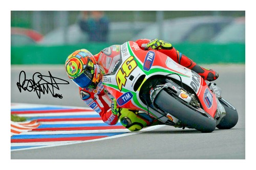 Valentino Rossi Signed A4 Photo Print Autograph MotoGP | eBay