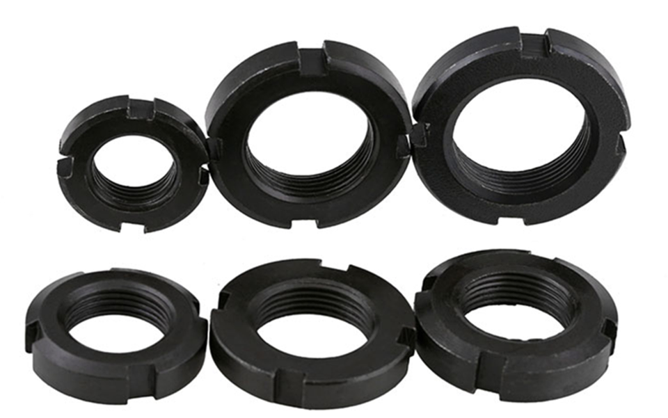 2pcs M25X1mm Fine Thread Round Locknut Slotted Nut Retaining Castle Nut ...