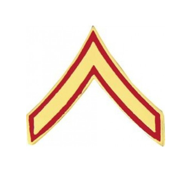 Marine Corps Private First Class (PFC / E-2) Rank Insignia Pin 14386 (5 ...