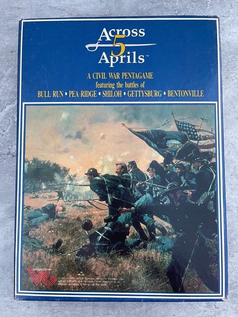 Across 5 Aprils a Civil War Pentagame Victory Games 1992 Board Game for ...