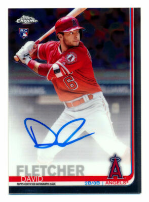 David Fletcher RC 2019 Topps Chrome Rookie Autograph Auto!Angels IF RC ...