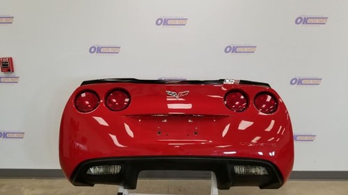 07 CHEVY CORVETTE C6 COMPLETE REAR BUMPER ASSEMBLY RED | eBay