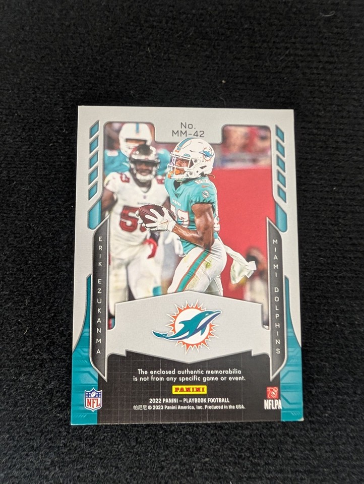 2022 Panini Playbook - Mammoth Material Erik Ezukanma #MM-42 Platinum ...