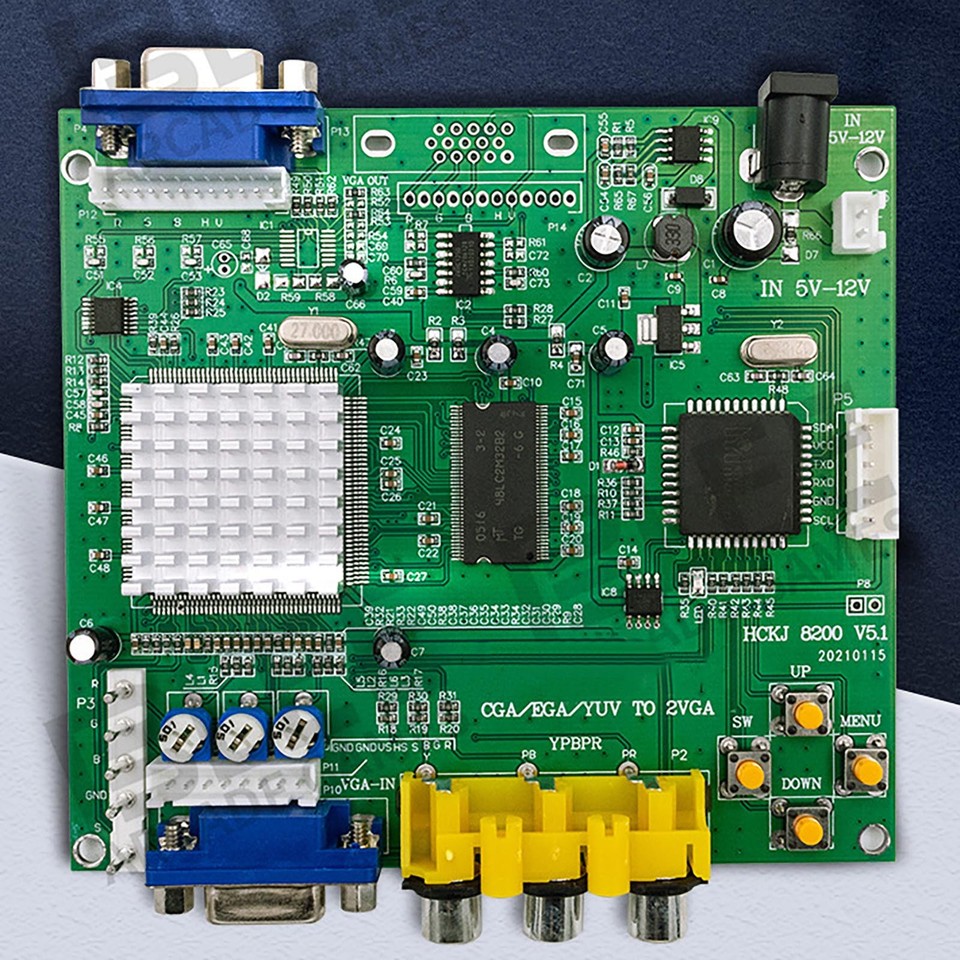 1*HD Video Converter Board CGA/EGA/YUV/RGB to VGA Arcade Game Monitor ...