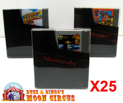 25x NINTENDO NES GAME CARTRIDGE - CLEAR PROTECTIVE BOX PROTECTOR SLEEVE ...