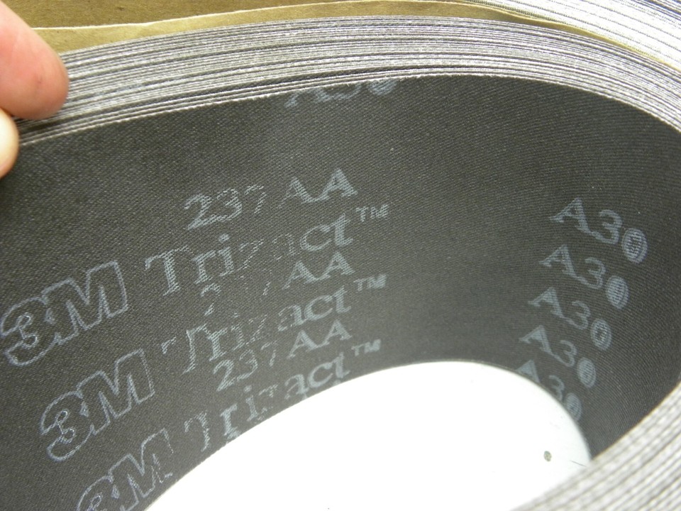 (10) 3M 4” x 118” A30 800 Grit Trizact AO Abrasive Metal Sanding ...