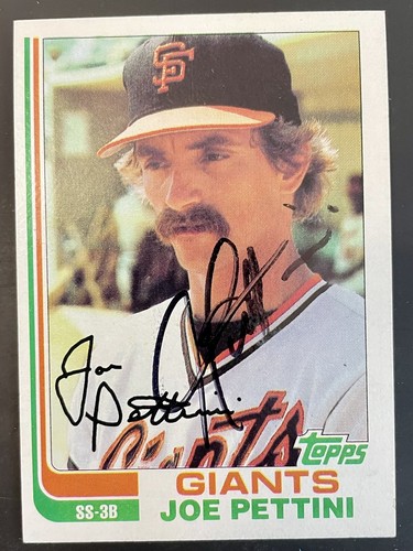 1982 Topps Signed #568 Joe Pettini San Francisco Giants Autographed ...