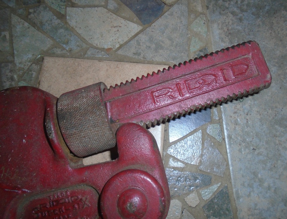 RIDGID SUPER SIX Compound Leverage WRENCH Pipe Wrench VTG USA Made | eBay