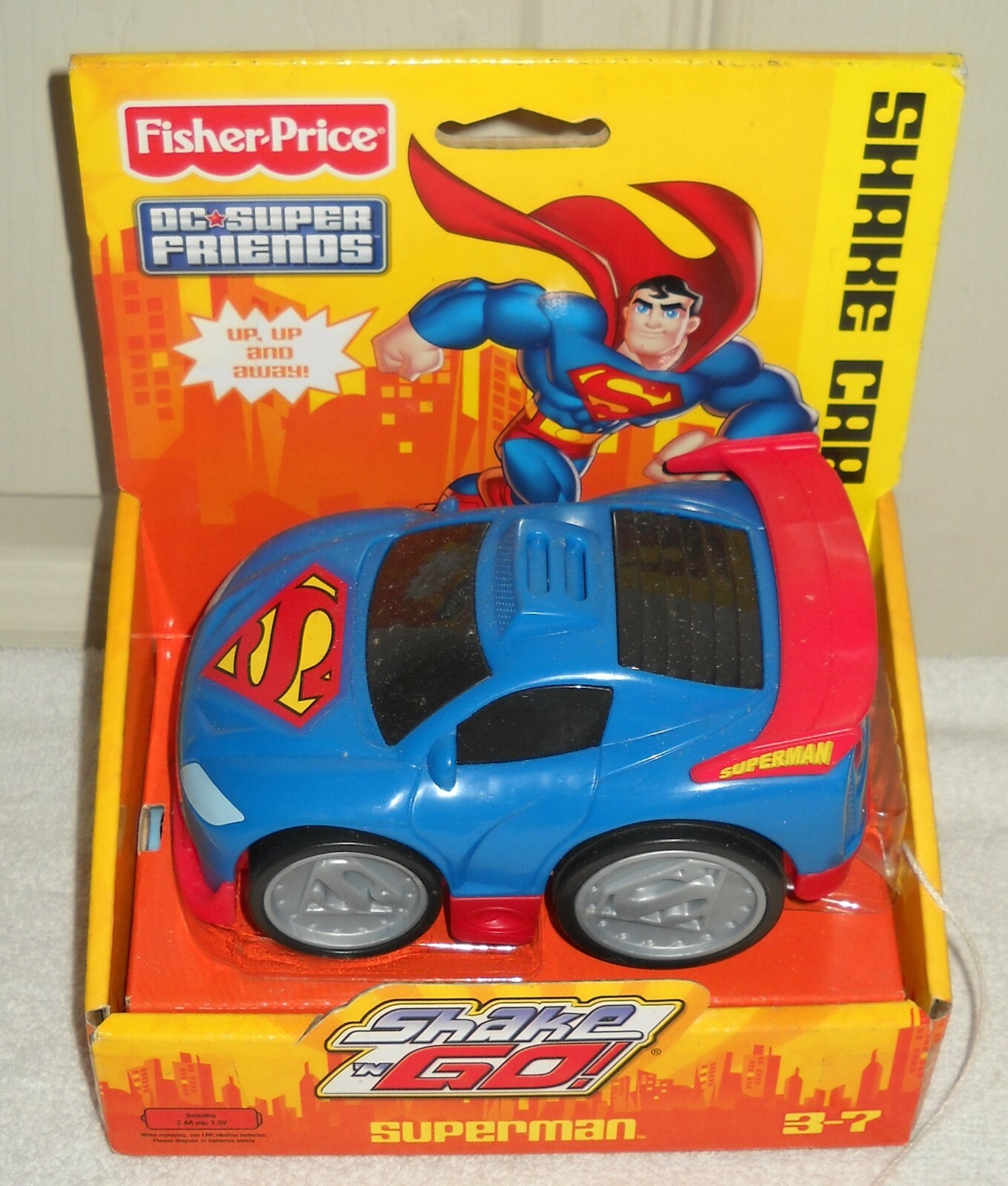 #11455 RARE NIB Fisher Price DC Superfriends Shake N'Go Superman Shake ...