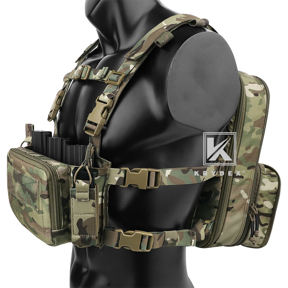 KRYDEX D3CR Chest Rig Harness Mag Pouches Flatpack Backpack Expandable ...