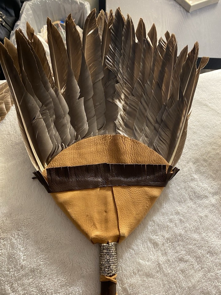 Native American Dance Fan Smudge Fan Prayer Feather Vintage Native ...