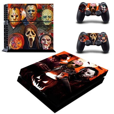 Original PS4 Console Skin Sticker Controllers Decal Horror Killer Jason ...