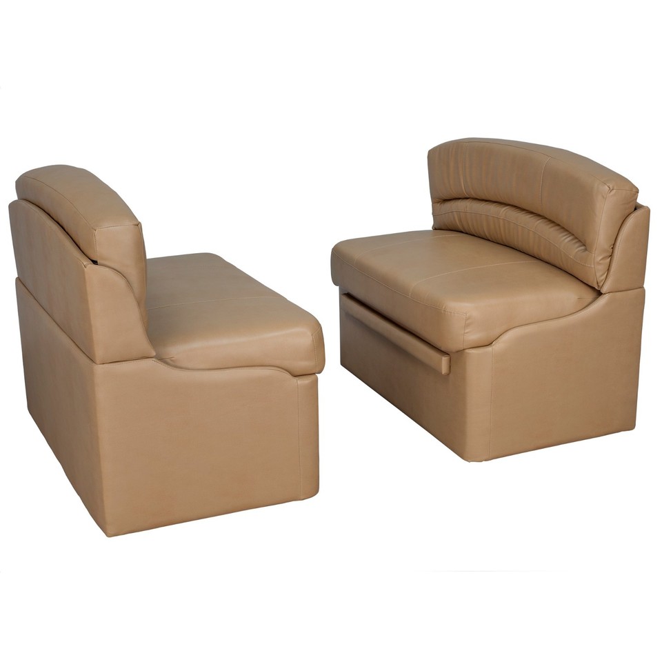 RV RecPro 44" Toffee Dinette Booth Seats With Storage Converts To Bed ...