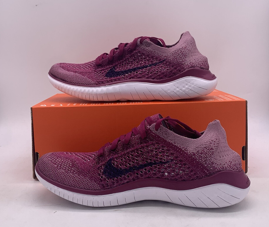 Nike Free RN Flyknit 2018 Raspberry Red Running Sneakers 942839-600 ...