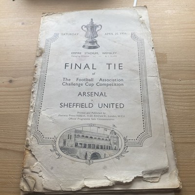ARSENAL V SHEFFIELD UNITED 1936 FA CUP FINAL WEMBLEY VERY POOR ...