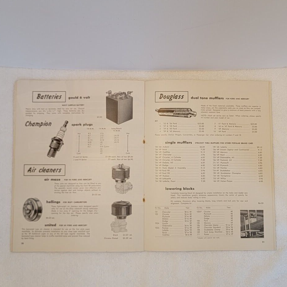 RARE Vintage 1949 Bell Auto Parts Racing Catalog THIS IS THE ONE!! DO ...