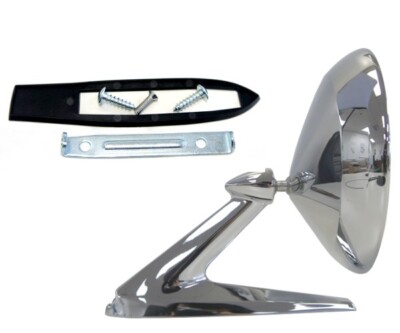 1964 1965 1966 GTO Outside Exterior Door Round Mirror w/Hardware Gasket ...
