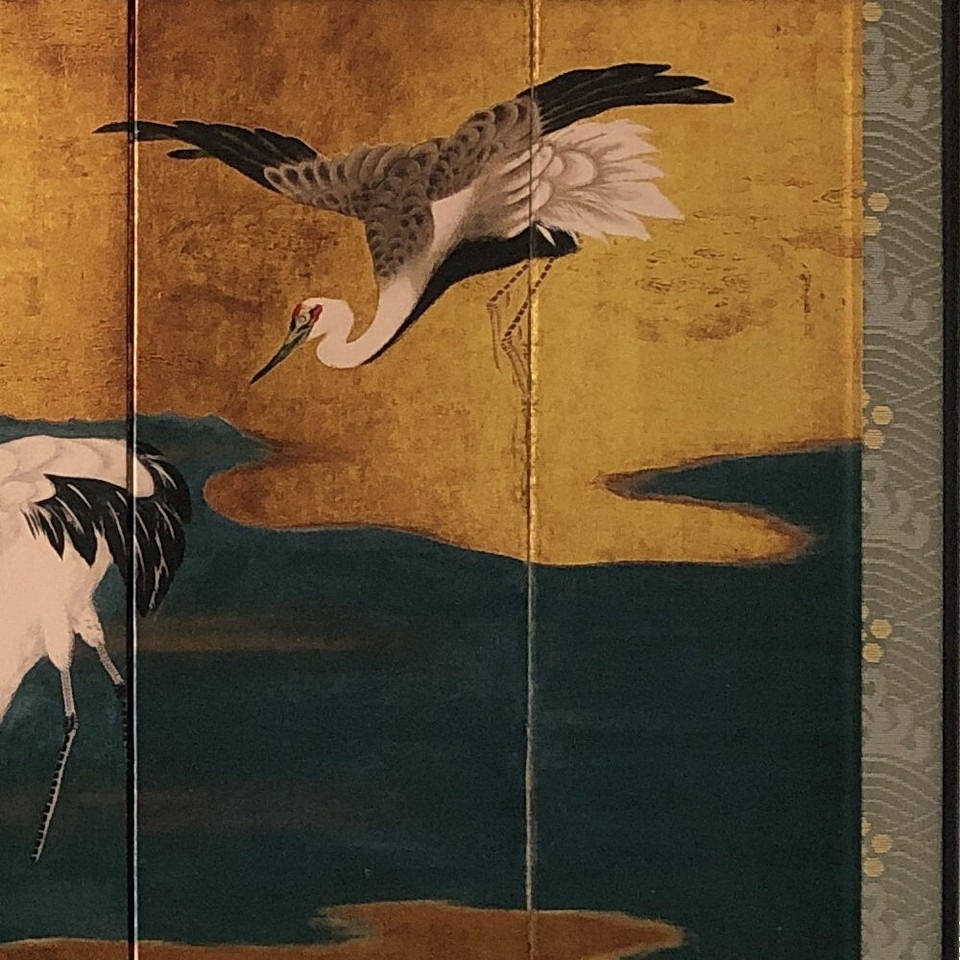 Japanese Art Byobu Folding Screen Japanese Masterpieces: Flock of ...