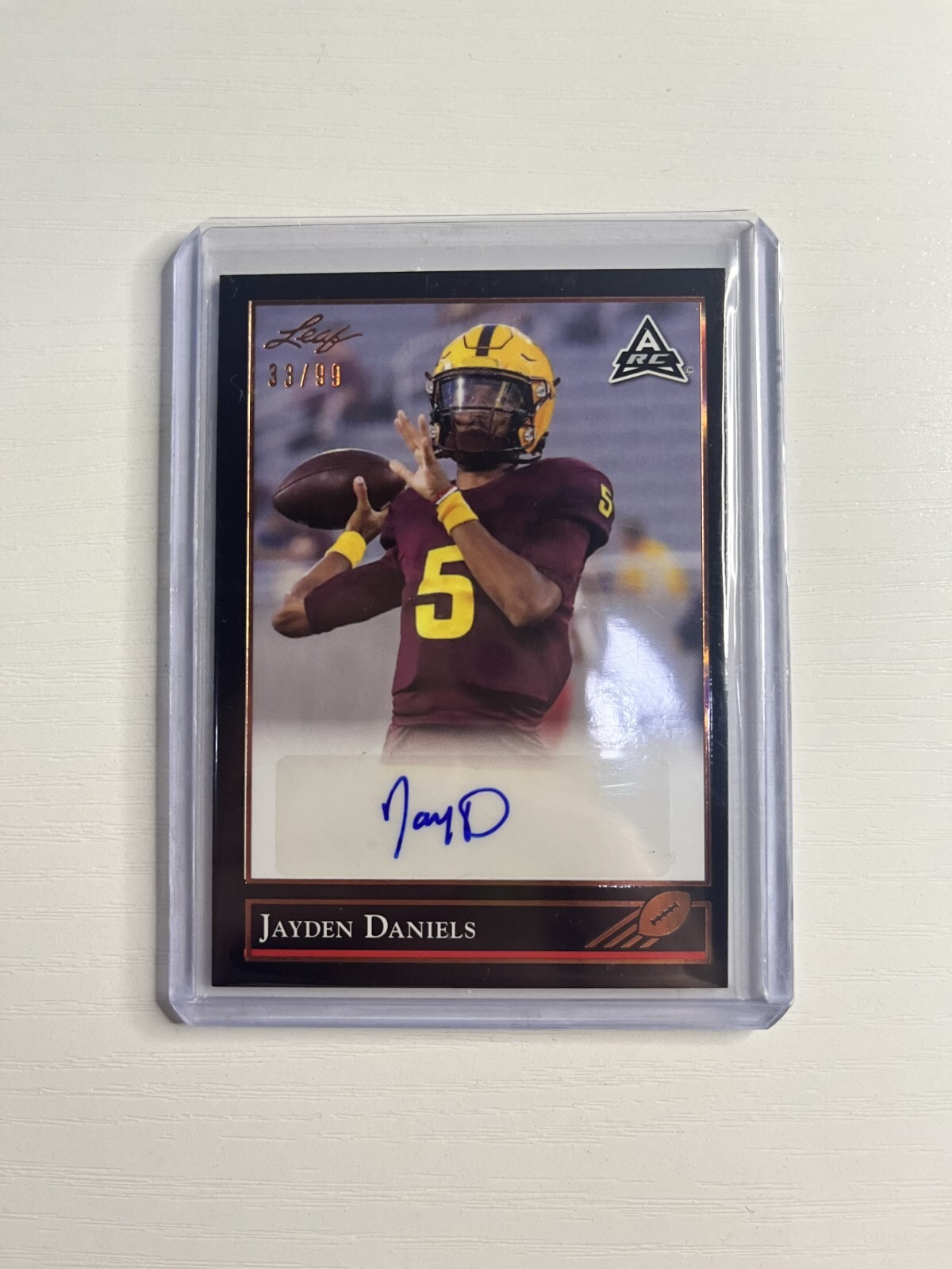 2021 Leaf Jayden Daniels Autographed Washington Commanders /99 RC BG ...