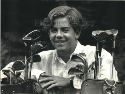1993 Press Photo Mike Stefanski, 18 starts special order golf club ...
