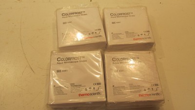 Lot of 4 Colorfrost Plus Aqua Microscope Slides 4441 New Sealed (M3) | eBay