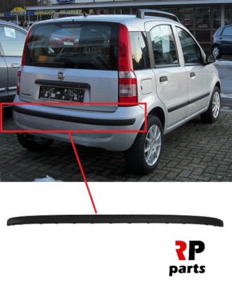 FOR FIAT PANDA 2003 - 2012 NEW REAR BUMPER MOLDING TRIM BLACK 735364026 ...