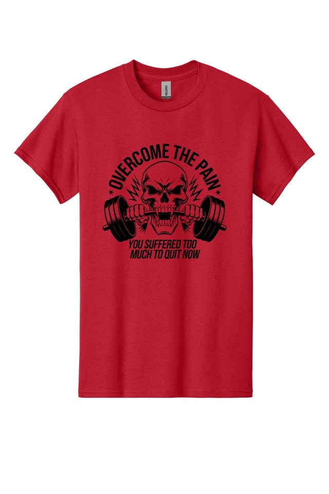 Men's Gym Workout Motivation Horror Skull Dumble Pain T-Shirt USA New ...