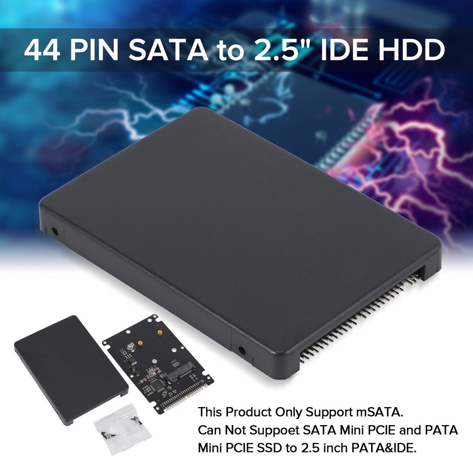 44PIN MSATA To 2.5 Inch IDE HDD SSD MSATA To PATA Adapter Converter ...