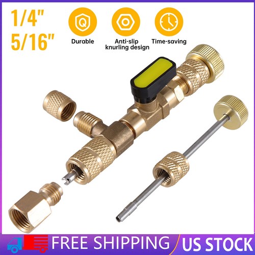 HVAC Tool AC Schrader Valve Core Remover Dual Size 1/4 and 5/16 Port ...