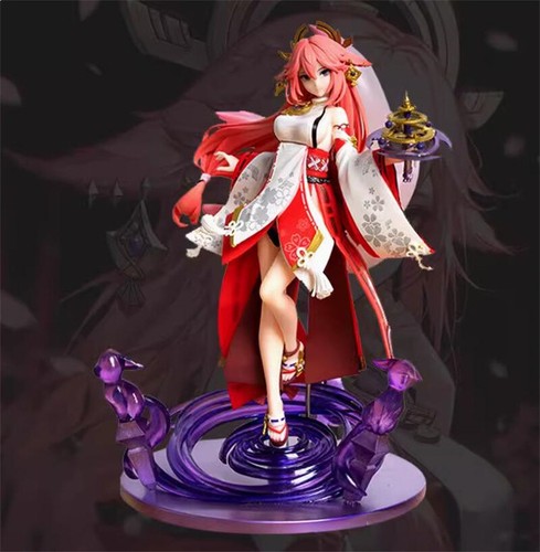 Anime Genshin Impact Yae Miko Cosplay 25cm Statue PVC Figure Model Toy ...